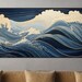 Lakelzdecor Panoramic Golden Great Wave Abstract Wall Art, Minimalist ...