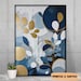 Navy & Gold Abstract Botanical and Shapes Wall Art, Set of 3 ...