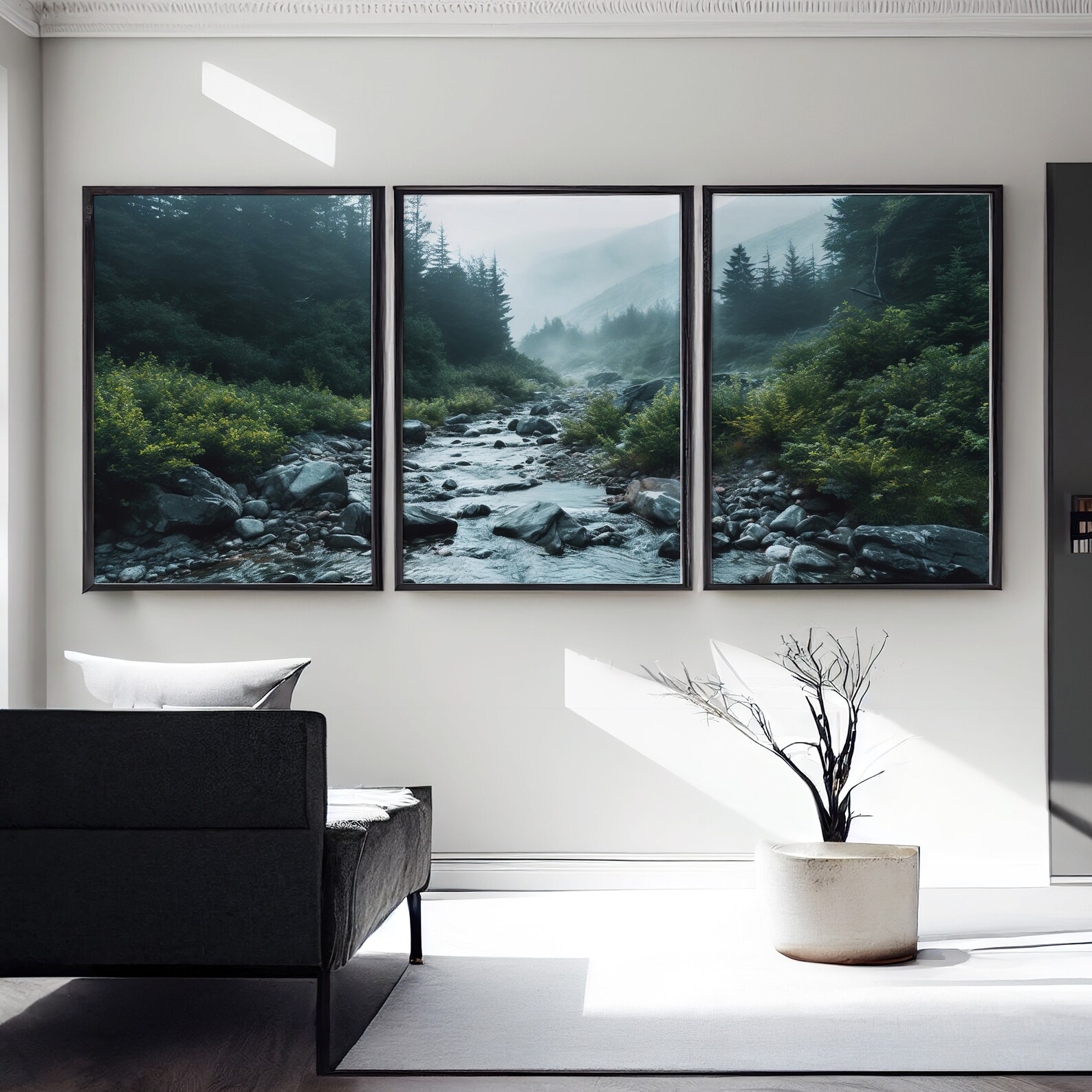 Lakelz Decor Deep Forest Neutral Wall Art, Nature Scenery Photography ...