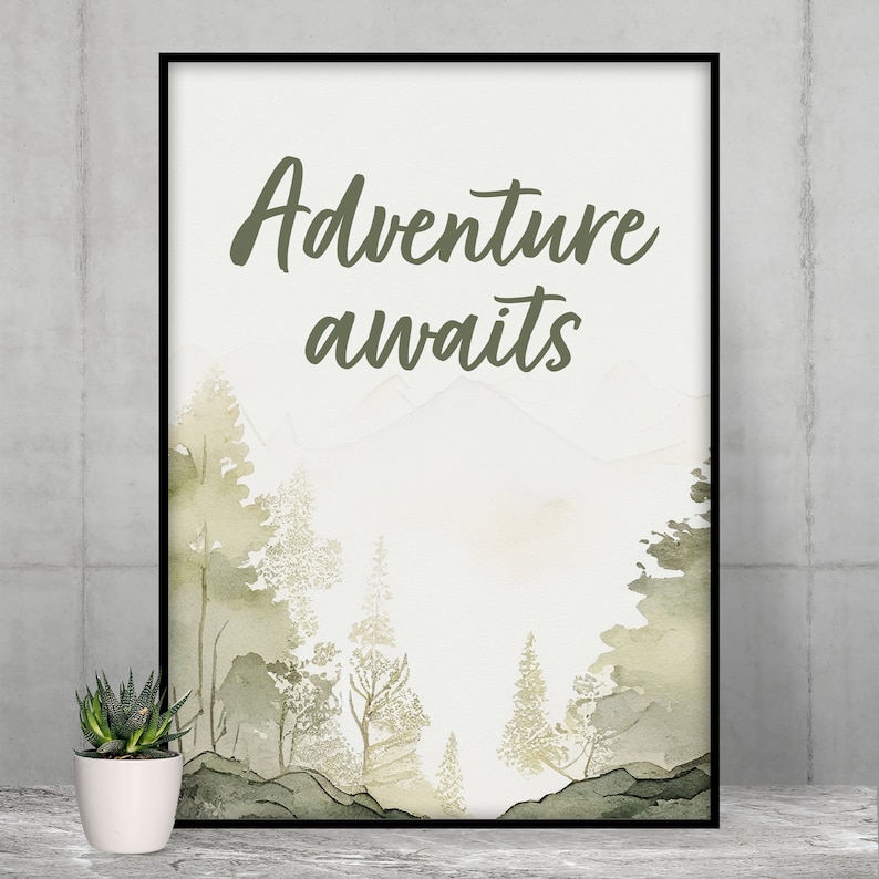 Adventure Awaits Nursery Decor Printable Set of 3 Nursery - Etsy