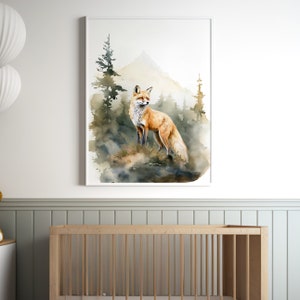 Lakelzdecor Mountain Animal Nursery Decor, Set of 3 Printable, Woodland ...