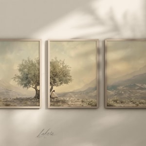 Lakelzdecor Jesus & Olive Tree, Green and Beige, Set of 3, LDS Home ...
