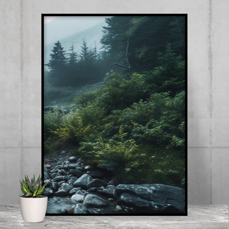 Lakelz Decor Deep Forest Neutral Wall Art, Nature Scenery Photography ...