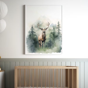 Lakelzdecor Mountain Animal Nursery Decor, Set of 3 Printable, Woodland ...