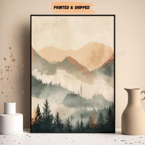 Lakelzdecor Sunset Forest Decor, Set of 3, Colorful Tree Nursery Decor ...