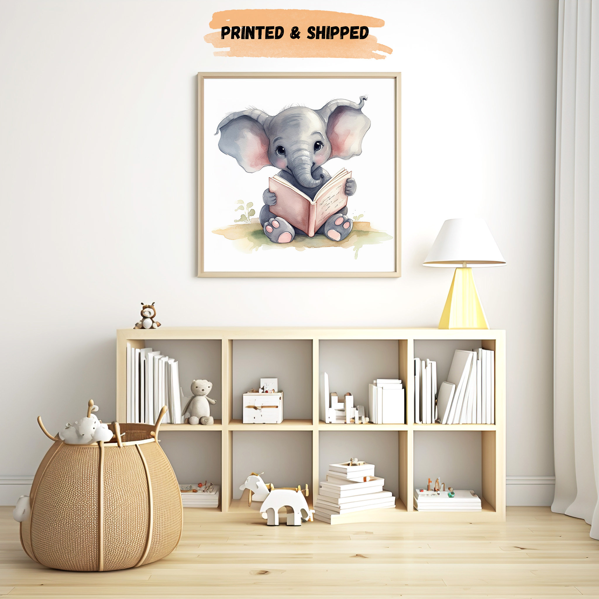 Baby Animal Nursery Wall Art Animal Reading Books Set of 3 - Etsy