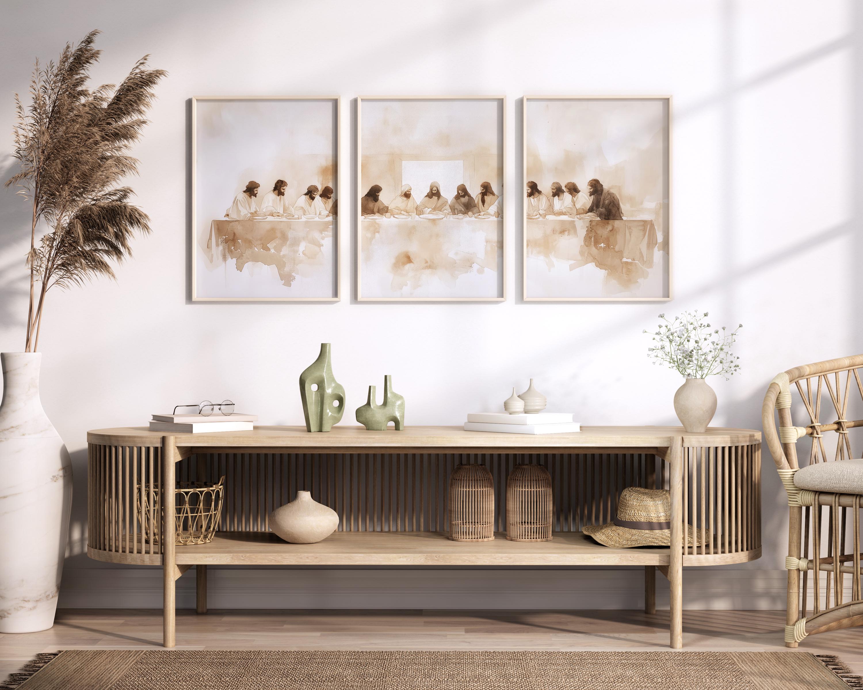 Lakelzdecor the Last Supper, Jesus Set of 3, Leonardo Da Vinci Parable ...