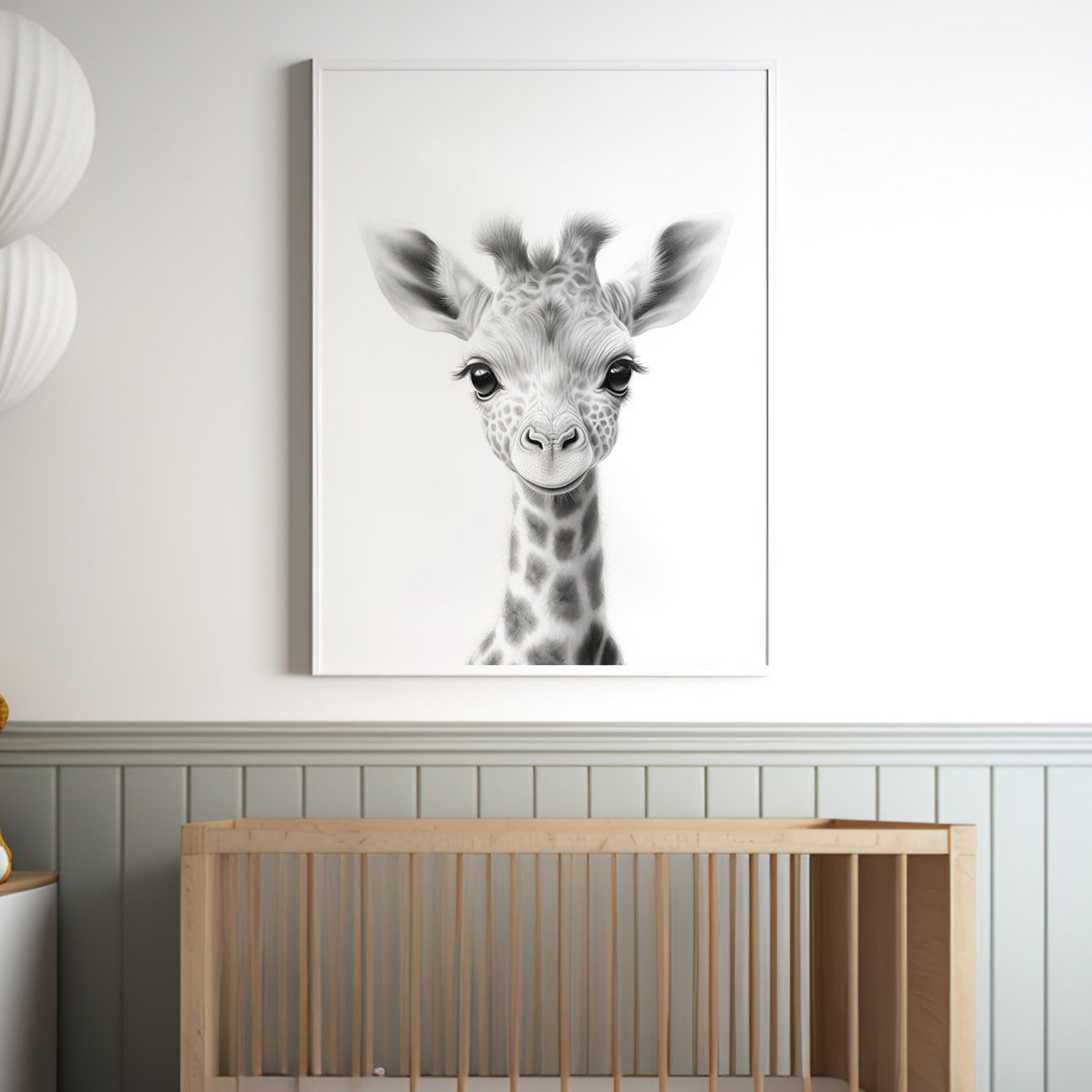 Lakelzdecor Neutral Safari Animal Wall Art, Set of 3, Baby Animal ...