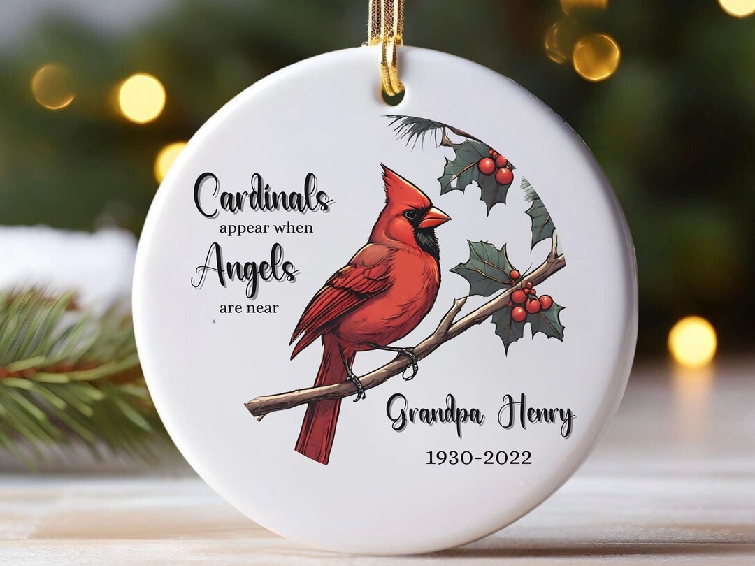 Christmas Cardinal Ornament, Personalized Cardinal Ornament, Cardinal ...