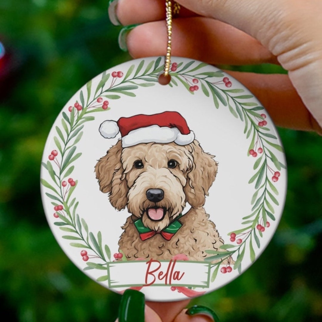 Golden Doodle Christmas Ornament, Custom Pet Name Ornament ...