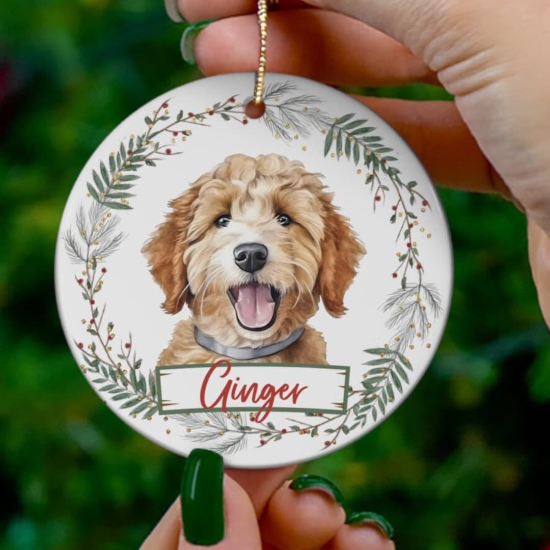 Golden Doodle Christmas Ornament Goldendoodle Ornament - Etsy UK