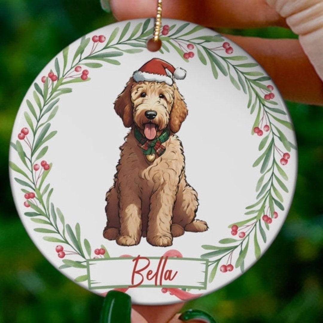 Golden Doodle Christmas Ornament, Custom Golden Doodle Gift, Custom Pet ...