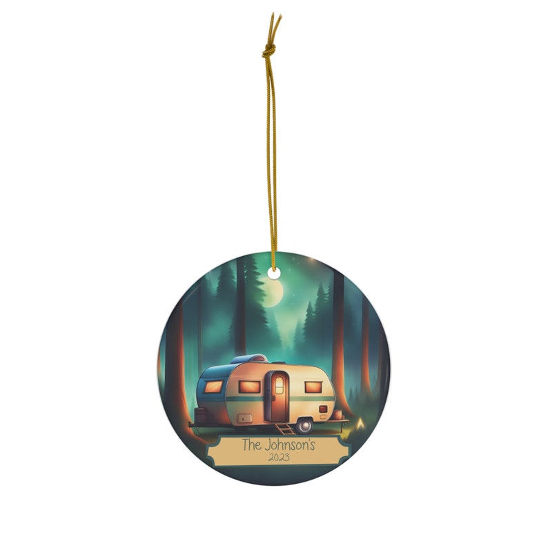 Personalized Camper Ornament, Happy Camper Ornament, Custom Camper ...