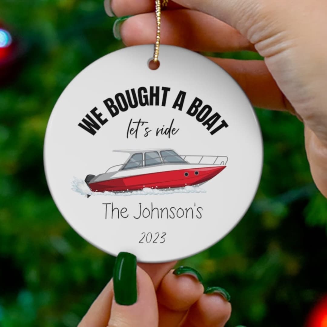 Boat Ornament, Personalized Boat Ornament, Boating Gifts, Custom Boat ...