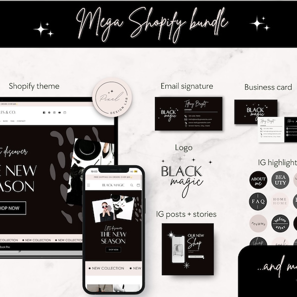 Dark Shopify Theme - Etsy