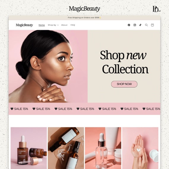 Skincare websites store