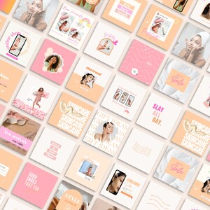 50 Pastel Instagram Post Templates Canva Colorful Light Pink Instagram ...
