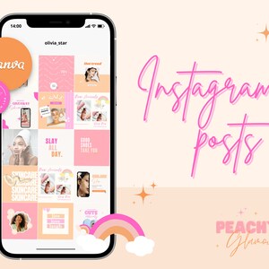 50 Pastel Instagram Post Templates Canva Colorful Light Pink Instagram ...