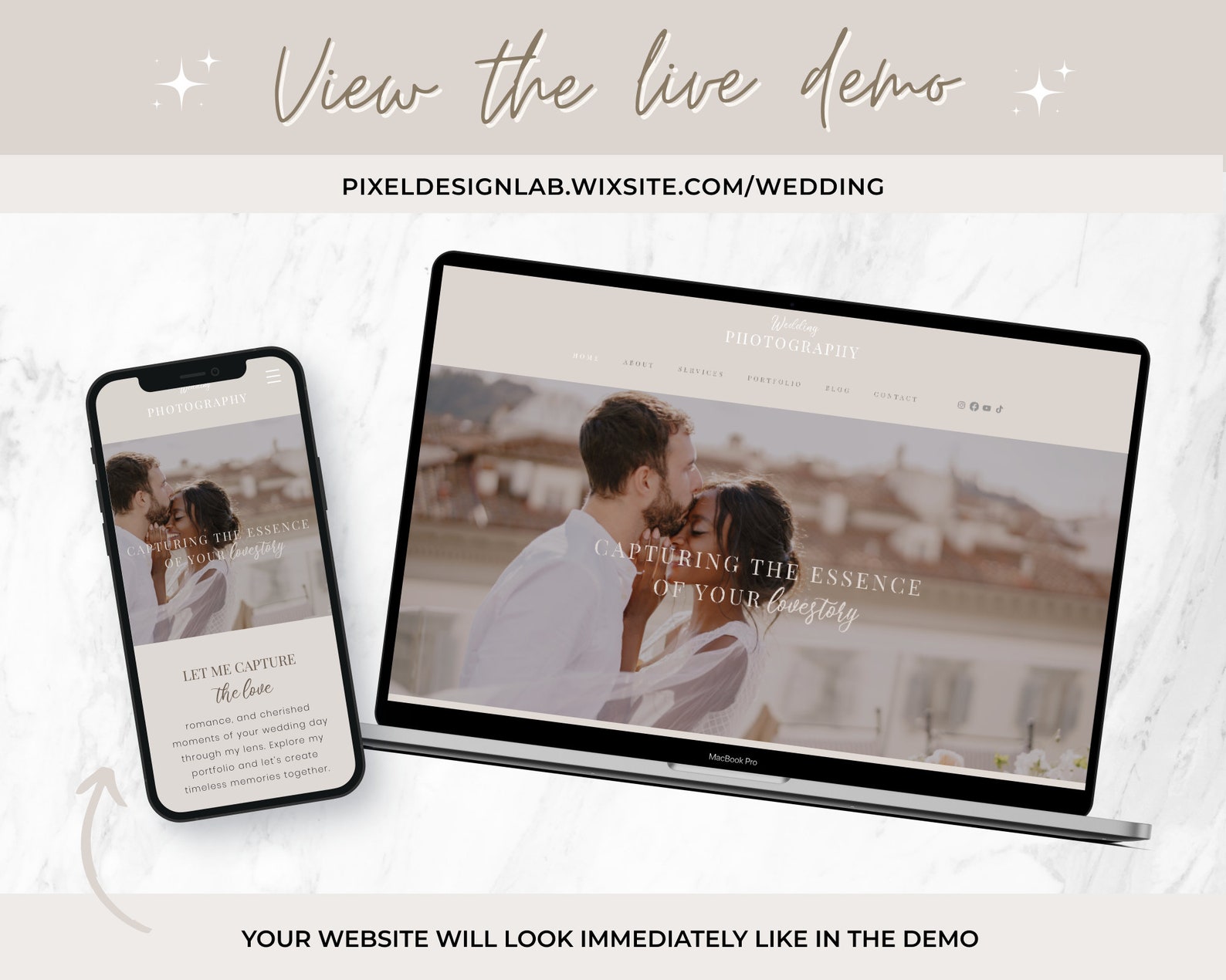 Wix Photography Website Template, Wix Wedding Photographer Templates ...