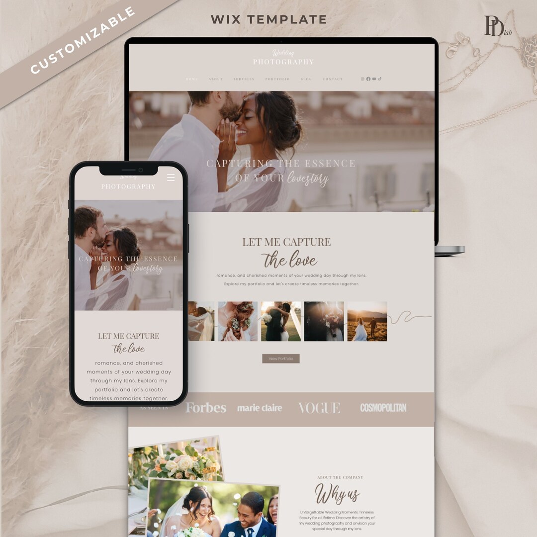 Wix Photography Website Template, Wix Wedding Photographer Templates ...
