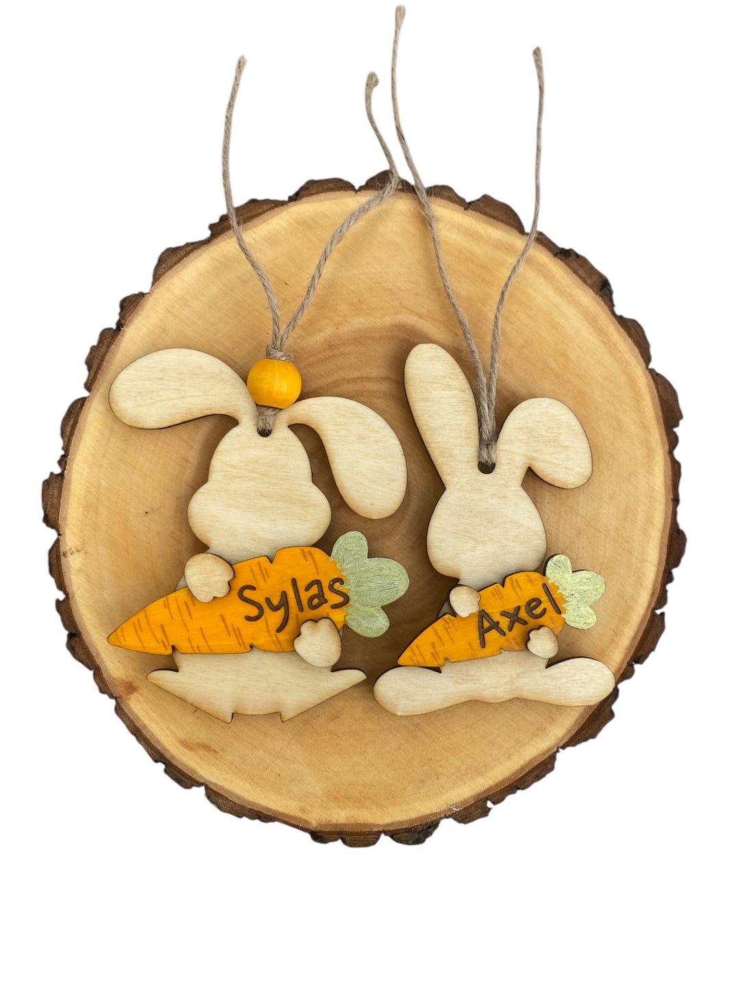 Bunny Customized Easter Name Tags (set of 2) - Etsy