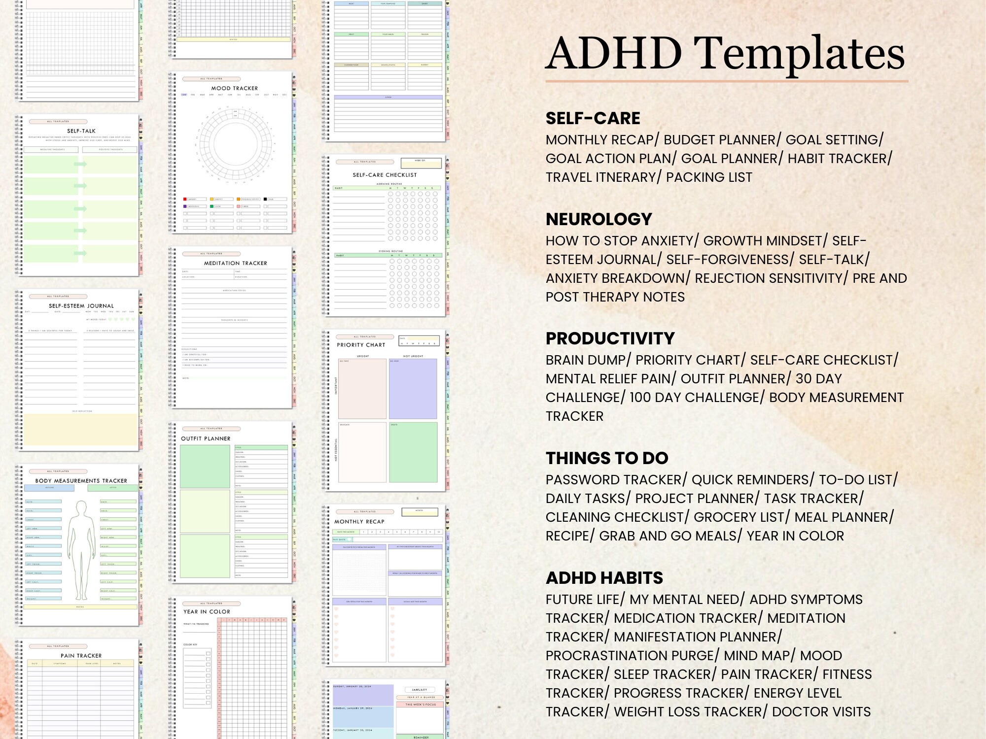 All in One ADHD Digital Planner for Goodnotes, iPad & Android. Adhd ...