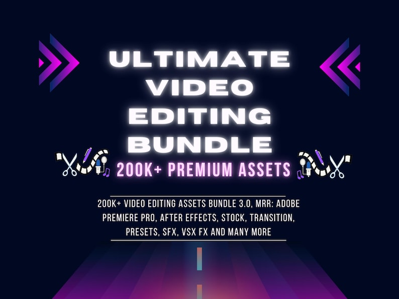 Ultimate Video Editing Bundle | 200K+ Assets MRR - Transitions, Luts ...