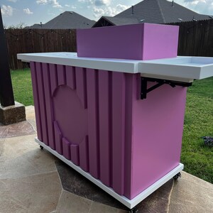 Premium Snack Cart With Vertical Panel Design Foldable Wooden Event ...