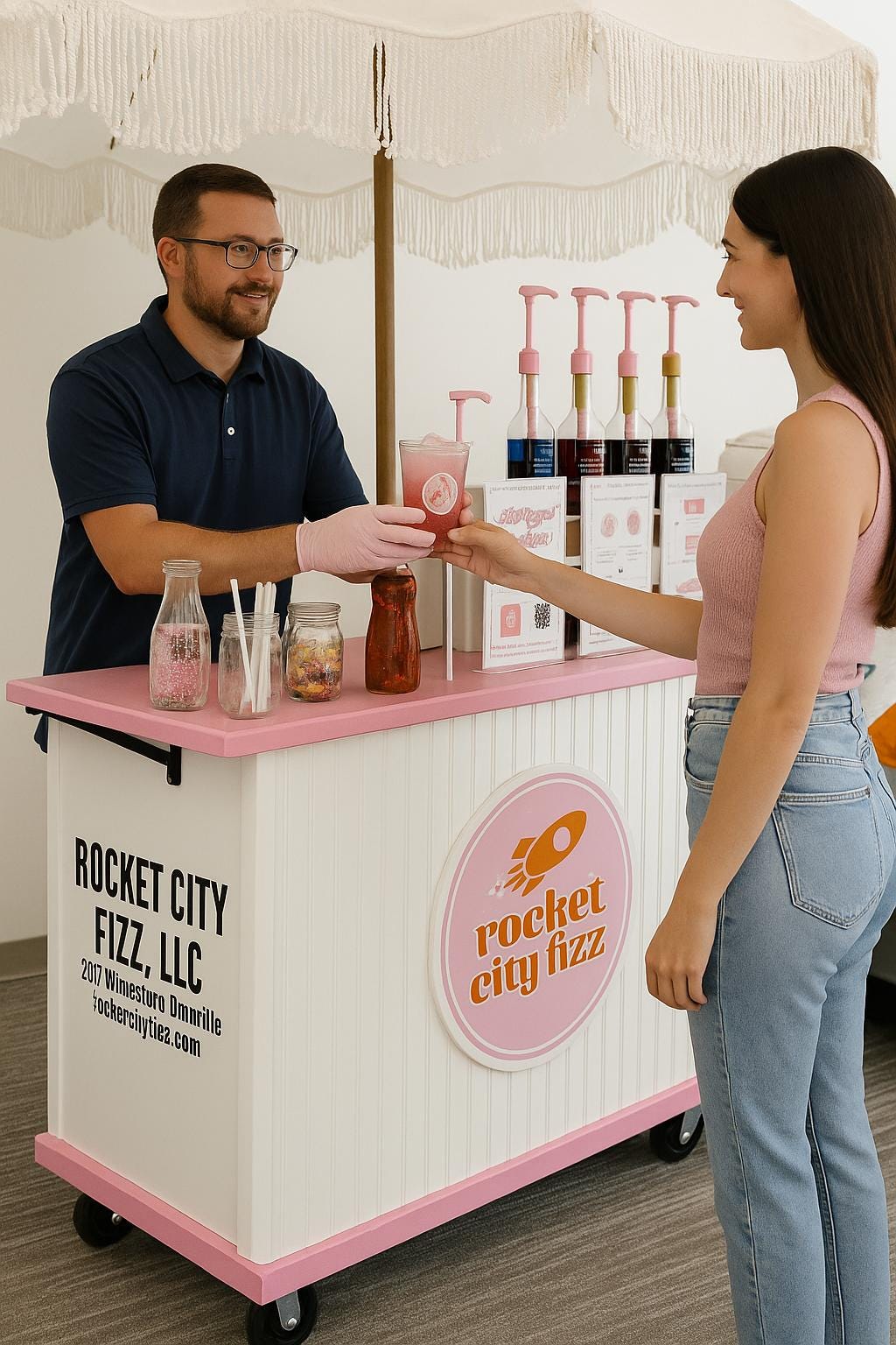 Custom Snack and Pancake Cart – Foldable Wooden Candy Bar, Coffee and ...