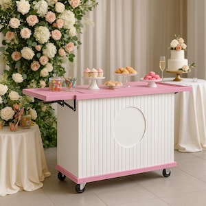 Custom Snack and Pancake Cart – Foldable Wooden Candy Bar, Coffee and ...