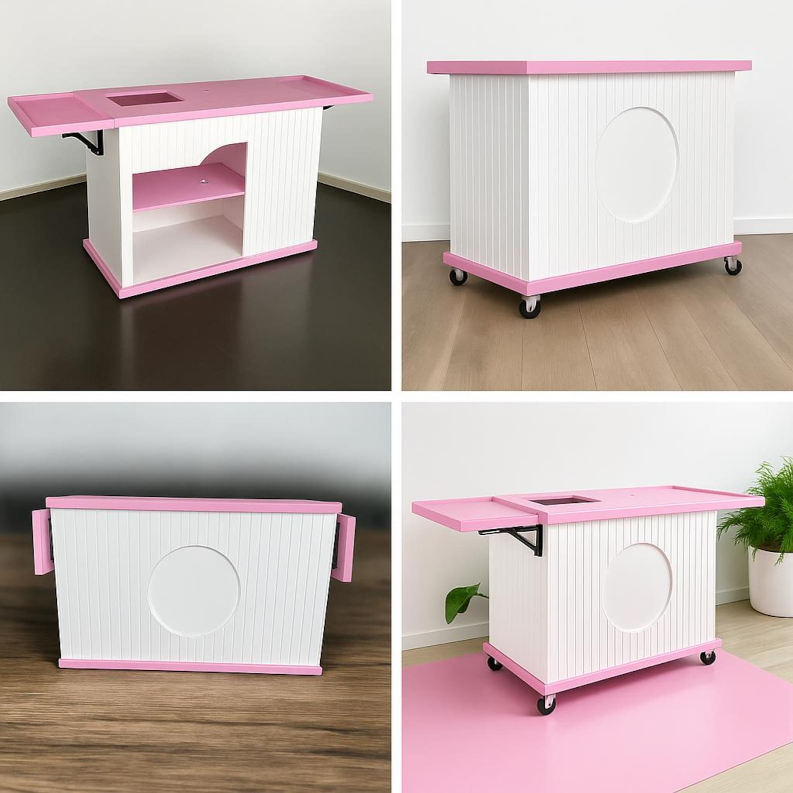 Custom Snack and Pancake Cart – Foldable Wooden Candy Bar, Coffee and ...