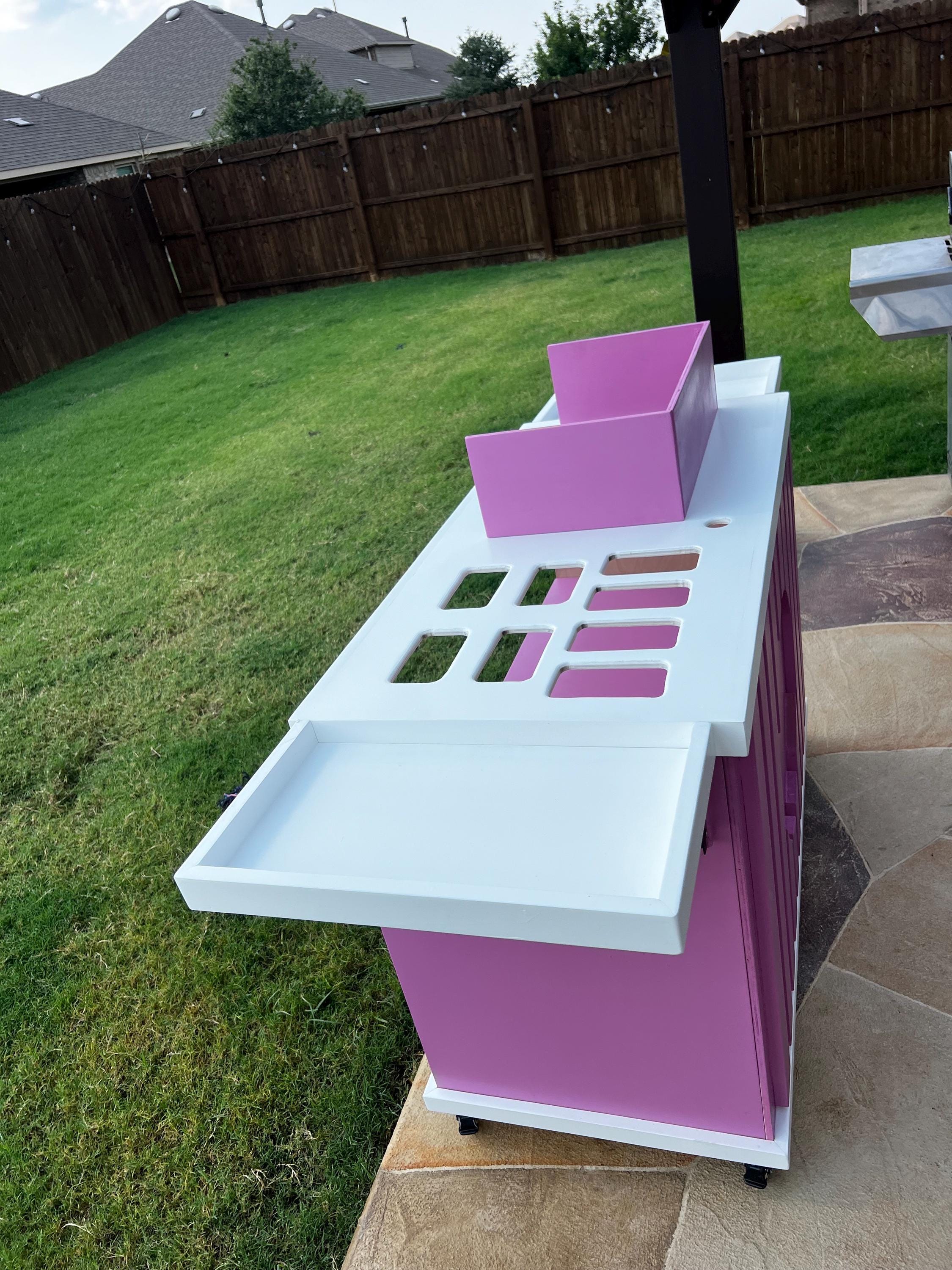 Premium Snack Cart With Vertical Panel Design Foldable Wooden Event ...