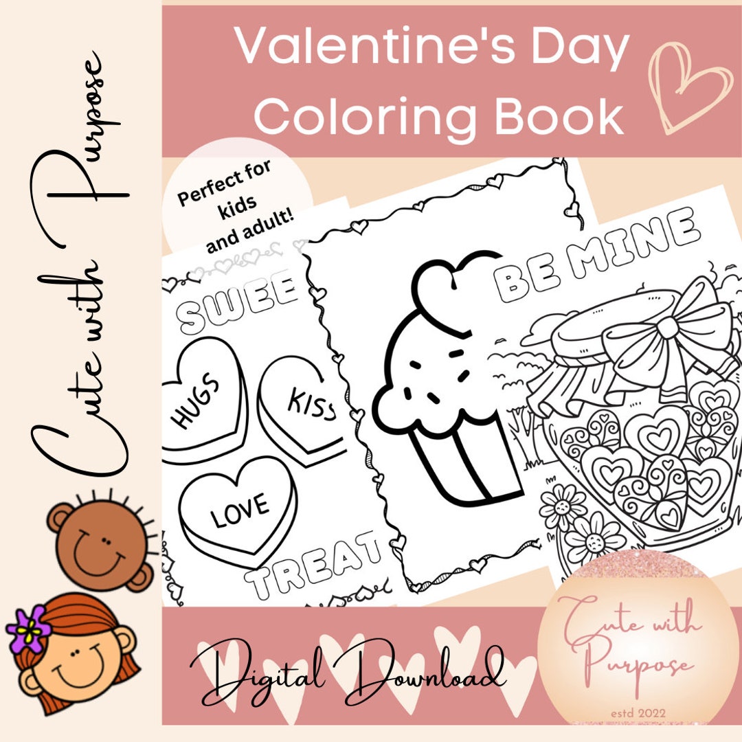 Valentine's Day Coloring Pages Seasonal Coloring Sheets Mindful ...