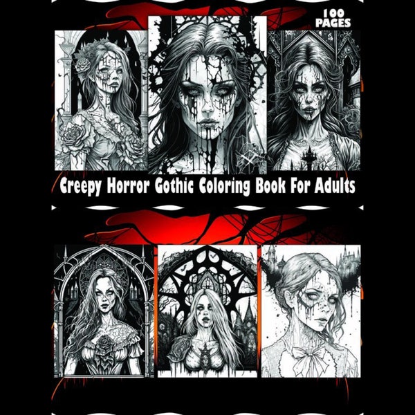 Chibi Horror Coloring Pages - Etsy