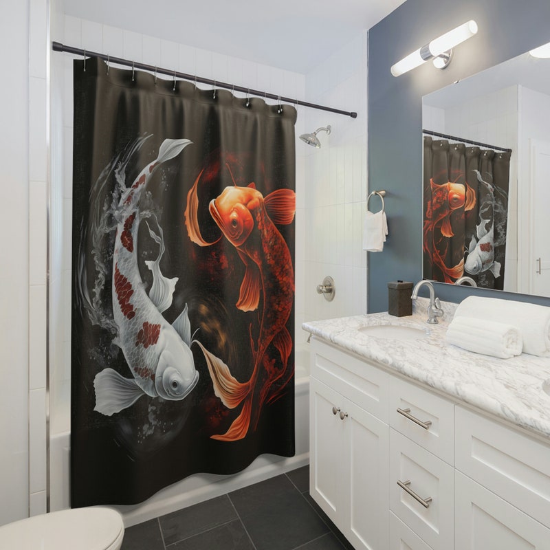 Fish Shower Curtain - Etsy