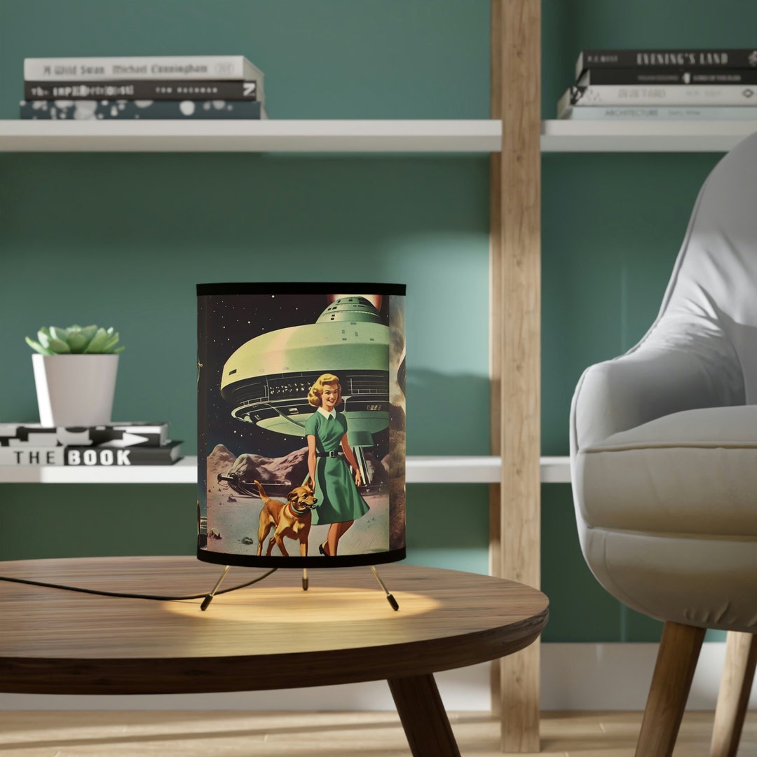 Vintage Style UFO Alien Lamp Alien UFO Decor Table Lamp Alien Table ...