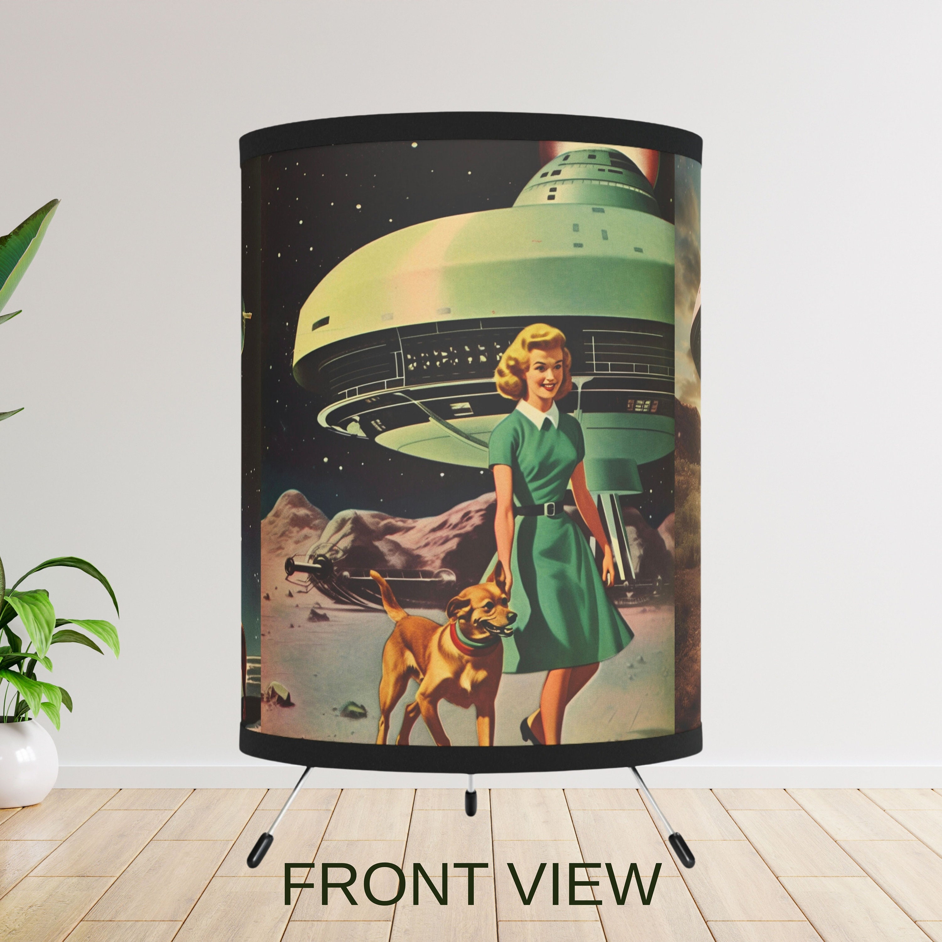 Vintage Style UFO Alien Lamp Alien UFO Decor Table Lamp Alien Table ...