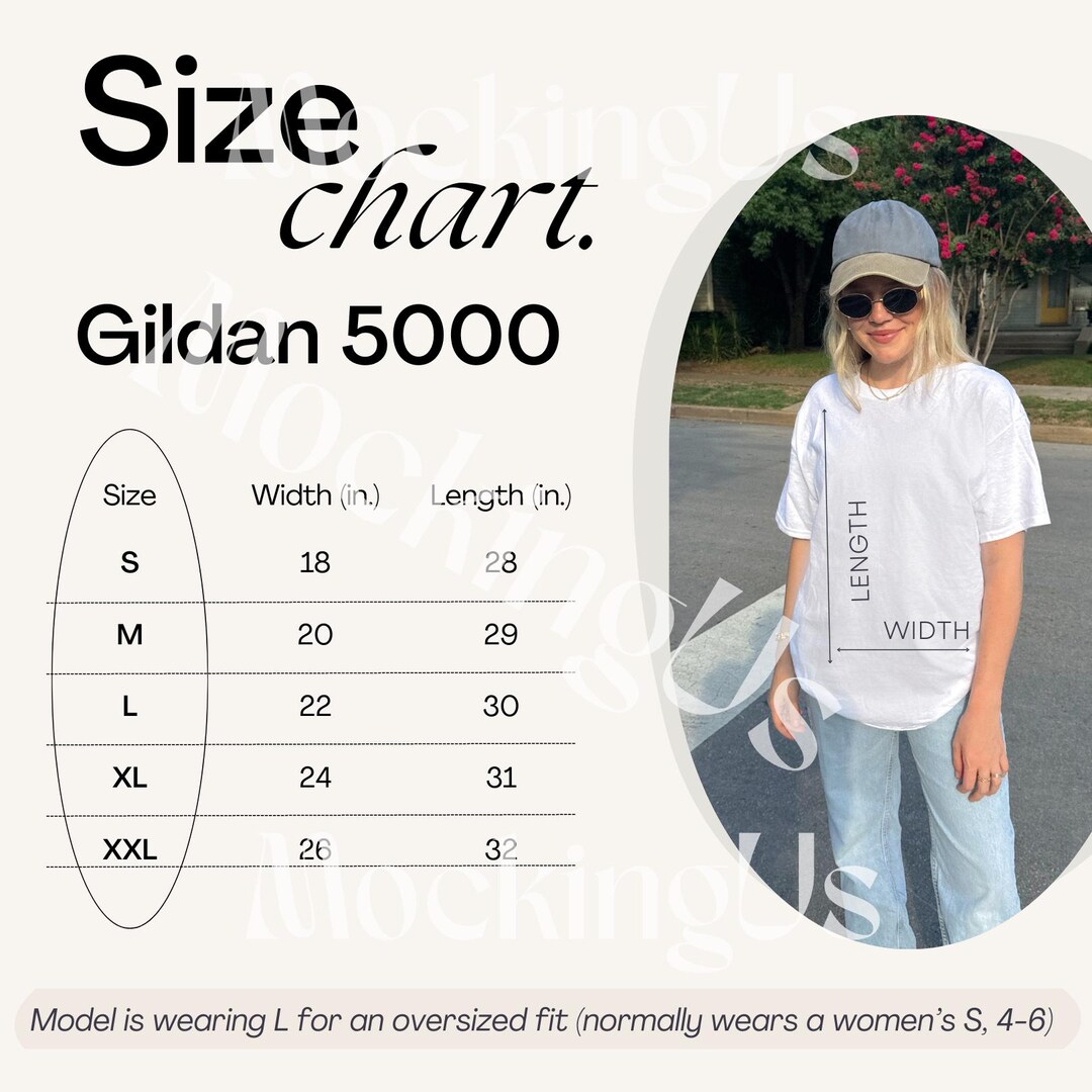 Gildan 5000 Size Chart | Trendy Gildan Size Chart | Oversized Tshirt ...