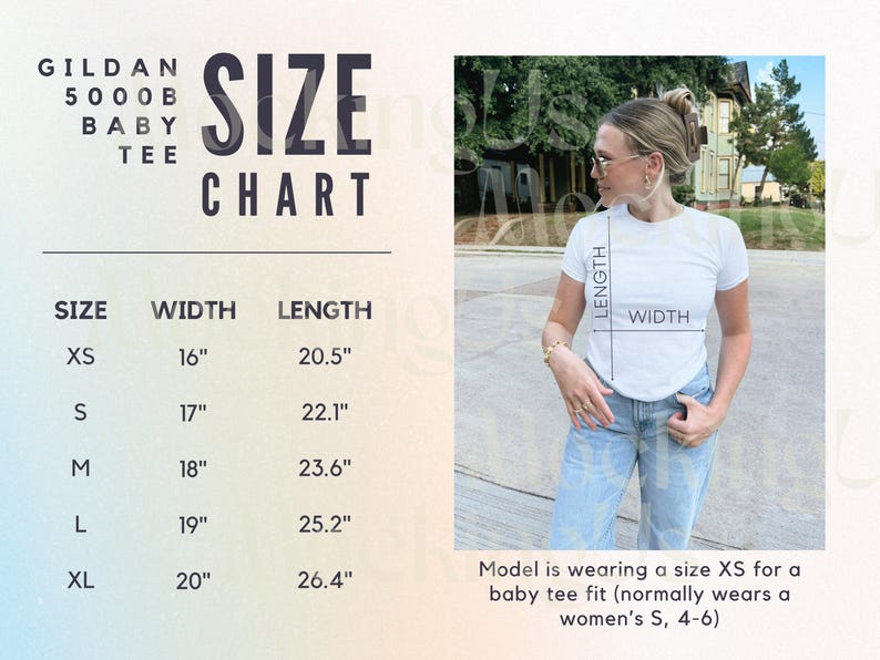 Gildan 5000B Size Chart Youth Tee Baby Tee Sizing Guide G5000B Trendy ...