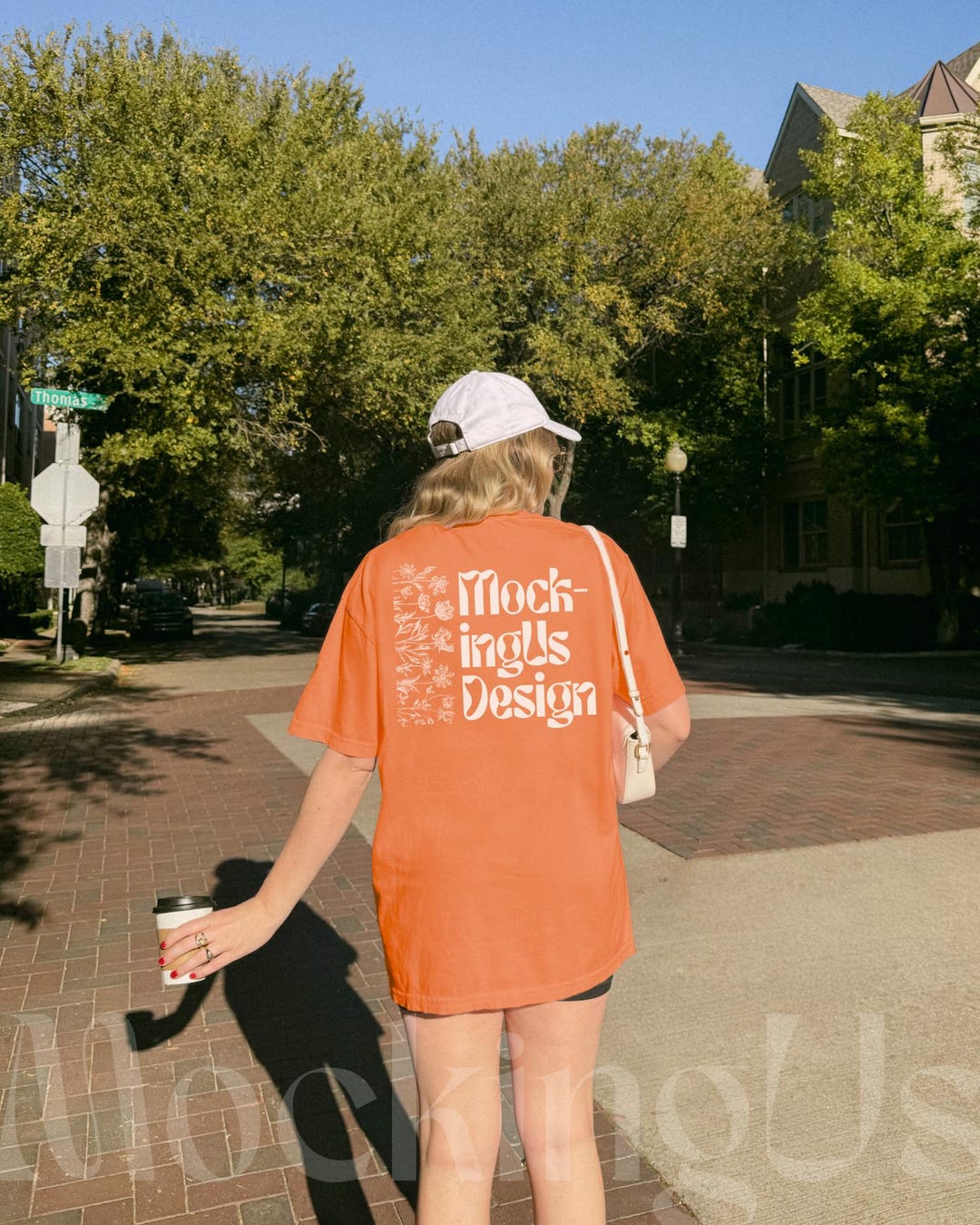 Comfort Colors C1717 Melon Shirt Mockup, Front of Melon 1717, Real ...