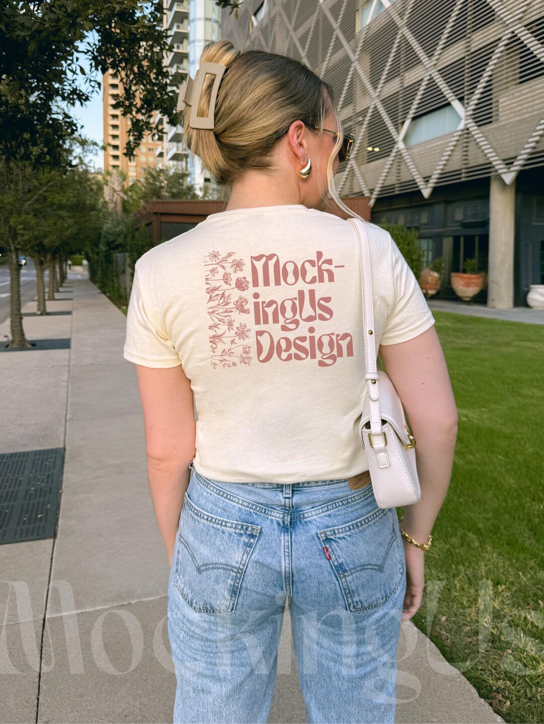 Sand 5000B Gildan Baby Tee, Y2K Trendy Streetwear, Crop Top Mock Up ...