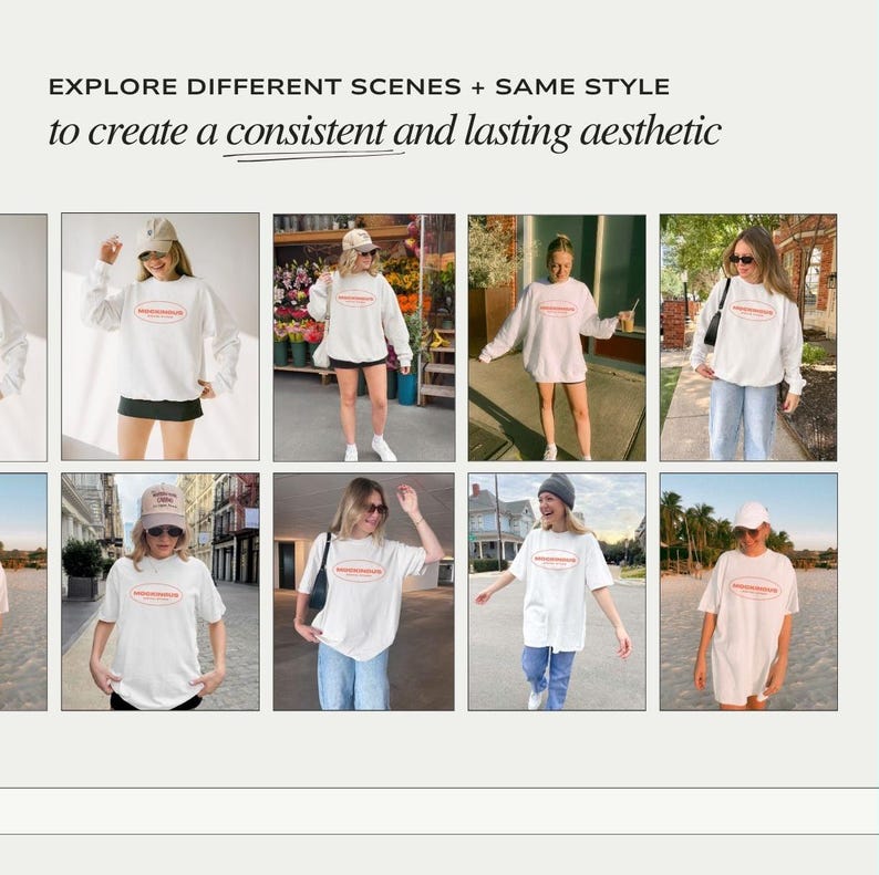 Bella Canvas White Shirt Mockups - Oversized Outdoor Lifestyle Tee ...