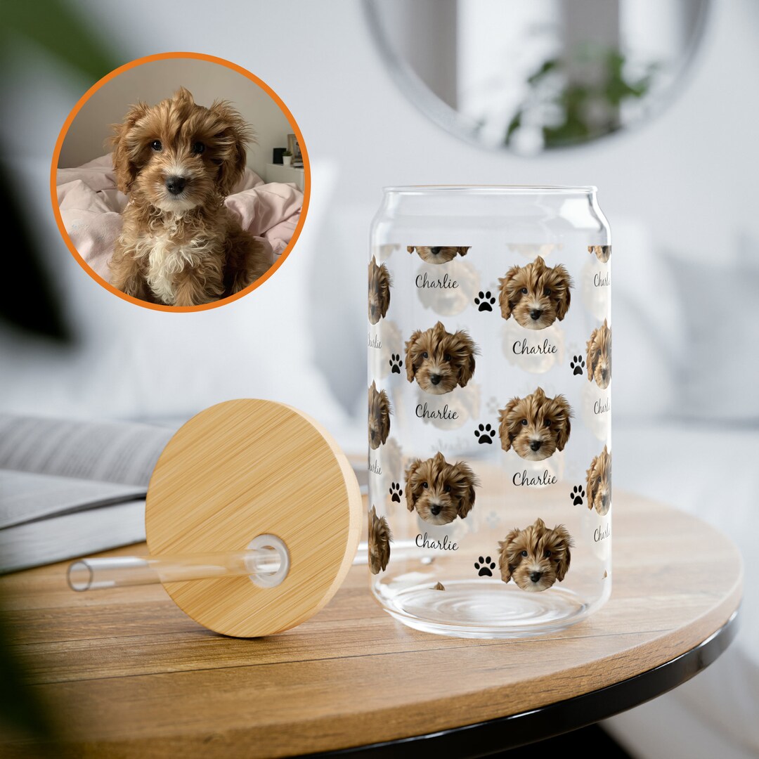 Custom Pet Sipper Glass Pattern Custom Pet Beer Can Glass With Bamboo ...