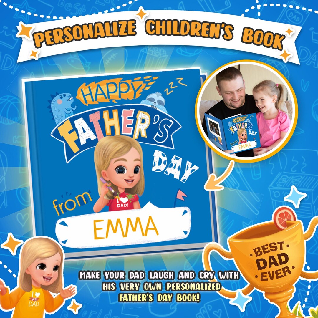 Personalized Fathers Day Book Custom Dad Storybook Gift for Dad From ...