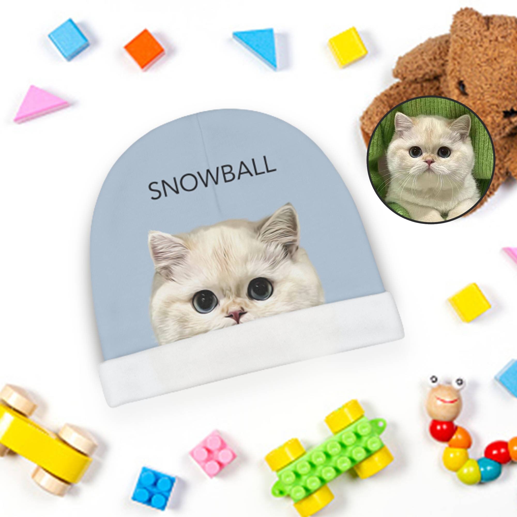 Custom Baby Beanie With Pet Portrait From Photo Dog Baby Beanies Baby ...