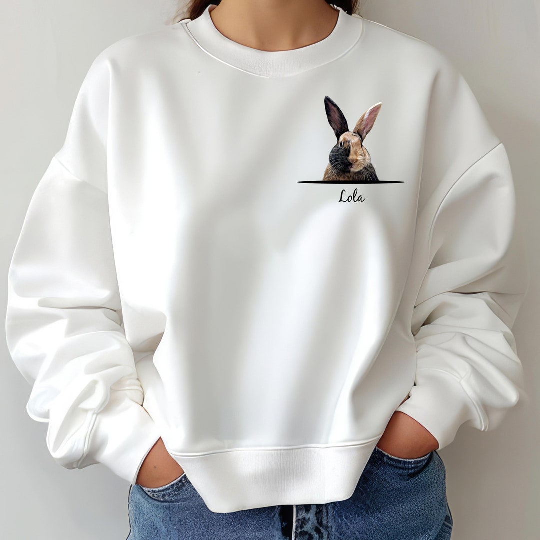 Custom Rabbit Sweatshirt Custom Pet Sweatshirt Personalized Sweatshirt ...