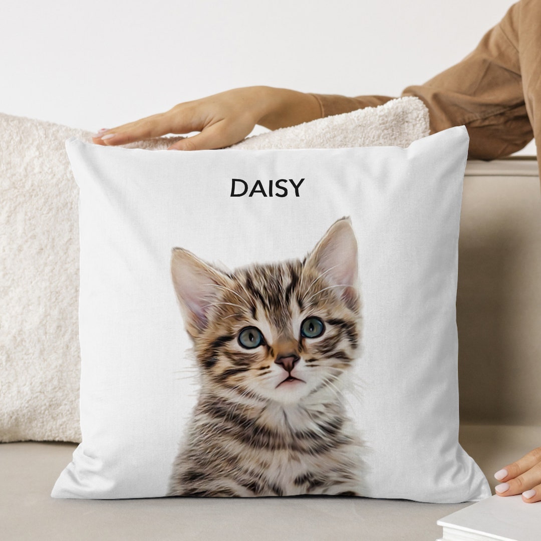 Custom Cat Pillow Custom Cat Throw Pillow Custom Pet Pillow Custom Dog ...