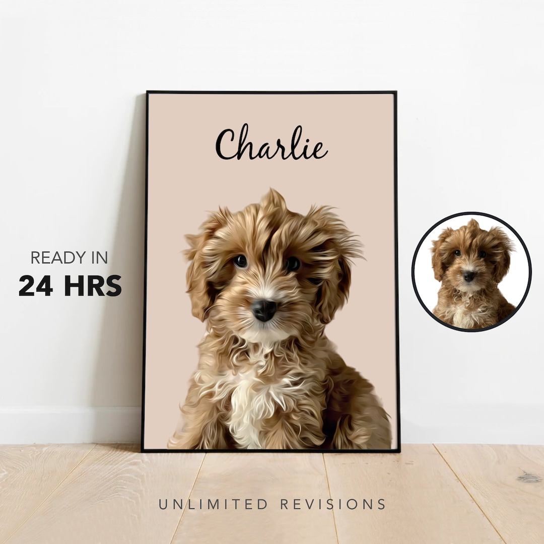 Custom Pet Portrait Dogs Portrait From Photo Custom Cat Portrait ...