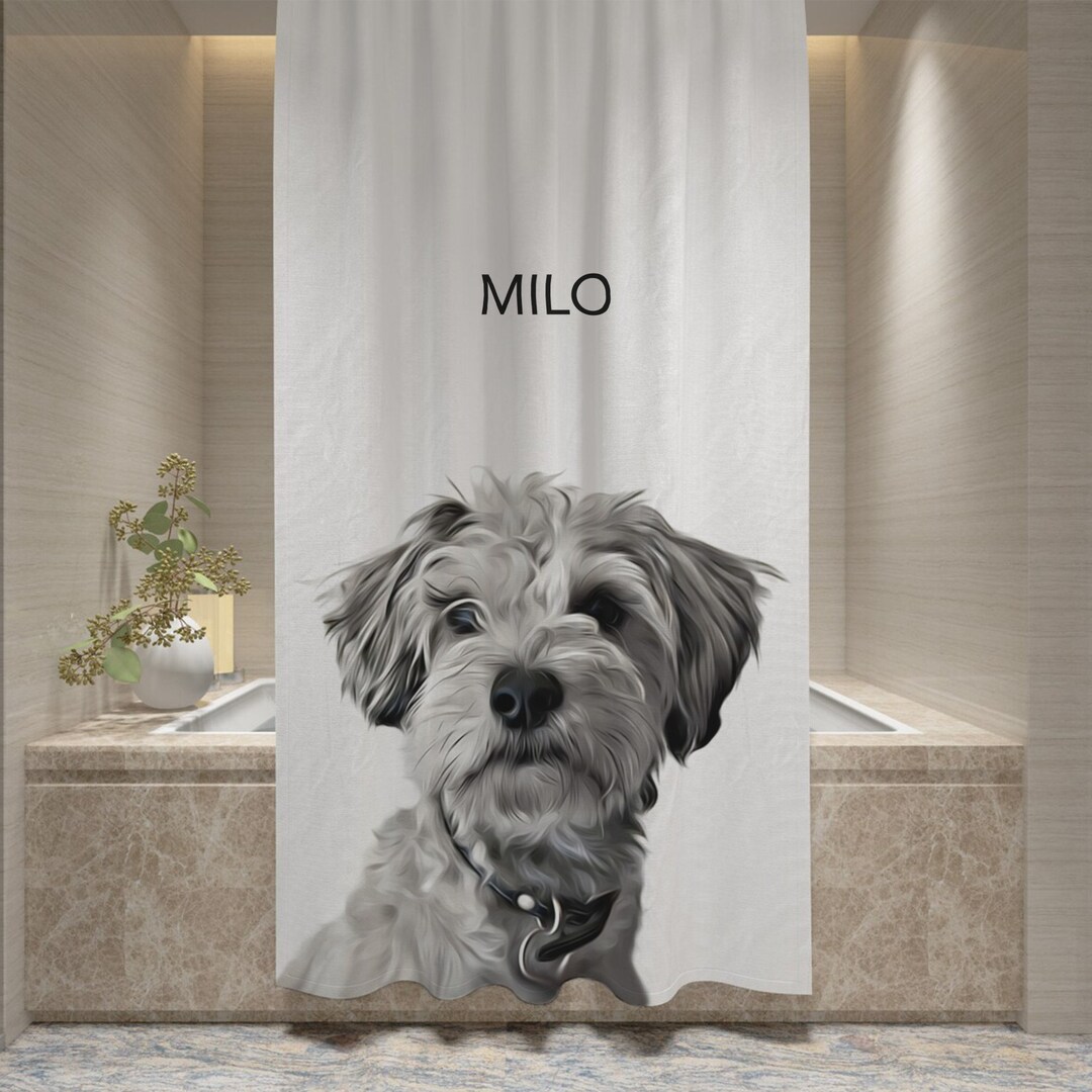 Custom Pet Shower Curtain From Photo Custom Dog Shower Curtains ...