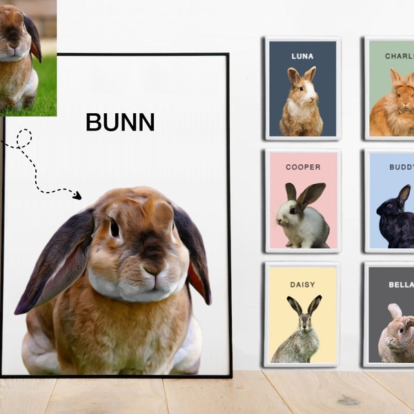 Bunny Portrait - Etsy